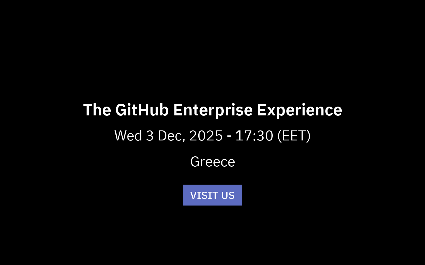 The GitHub Enterprise Experience
